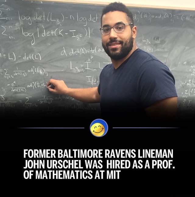 Double threat 💪🏼🧠 John Urschel played three seasons with the Baltimore ...