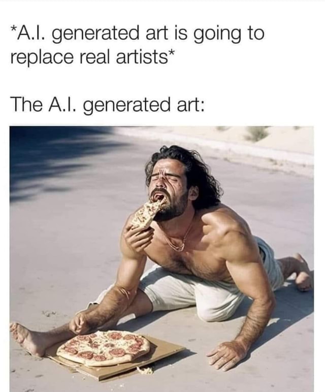 To go "Al. generated art is going replace real artists* The Al ...