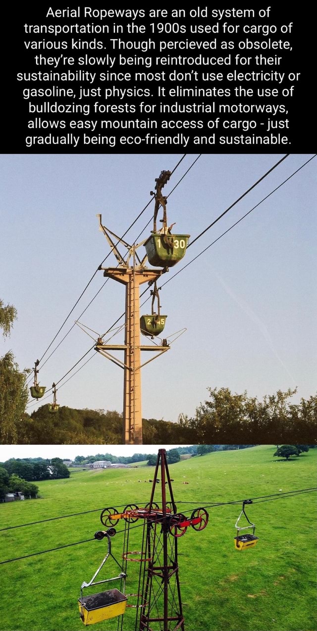 Aerial Ropeways are an old system of transportation in the 1900s used ...