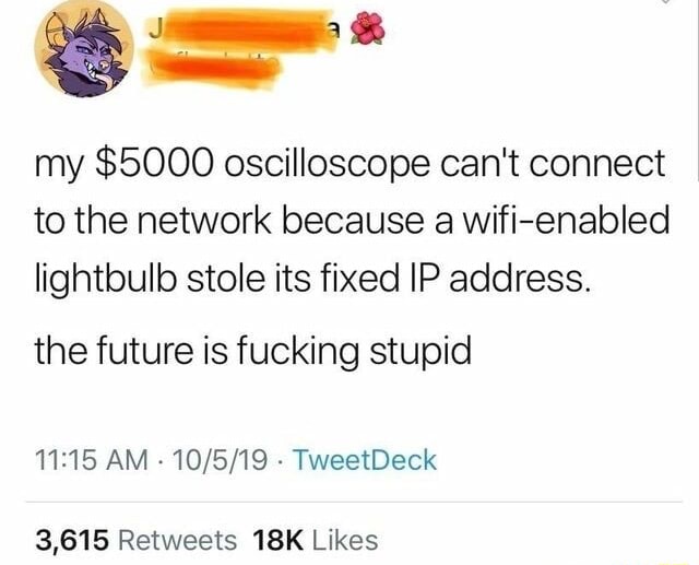 My $5000 oscilloscope can't connect to the network because a wifi ...
