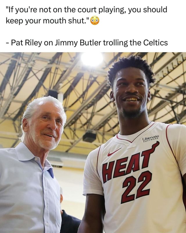 Pat Riley isn’t a fan of Jimmy trolling 😳 Via X// thedunkcentral ...