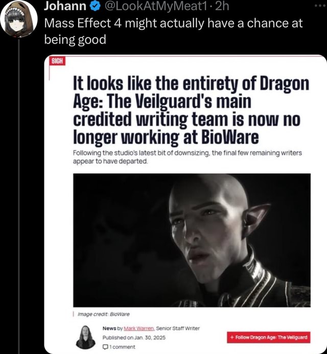 Johann we Mass Effect 4 might actually have a chance at being good It ...