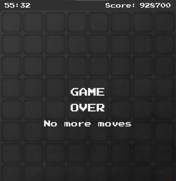 Score! 928700 No more moves - iFunny