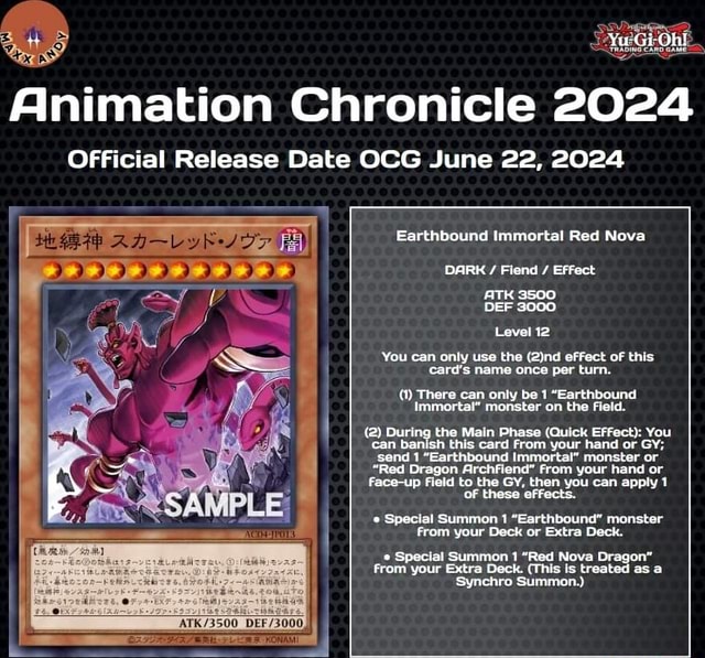 Animation Chronicle 2024 Official Release Date OCG June 22, 2024 ...