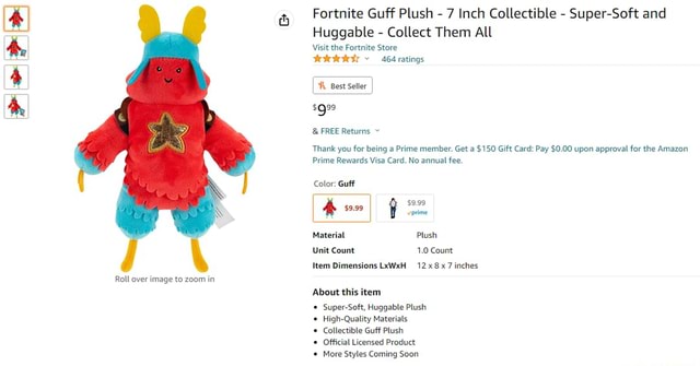 Rs Roll over image to zoom in Fortnite Guff Plush - 7 Inch Collectible ...