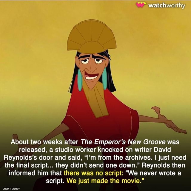 About two weeks after The Emperor's New Groove was released, a studio ...