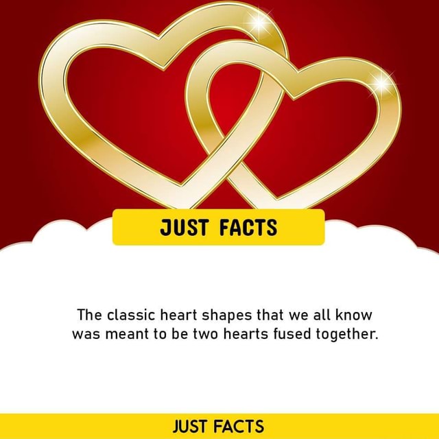 Tr" * JUST FACTS The classic heart shapes that we all know was meant to ...