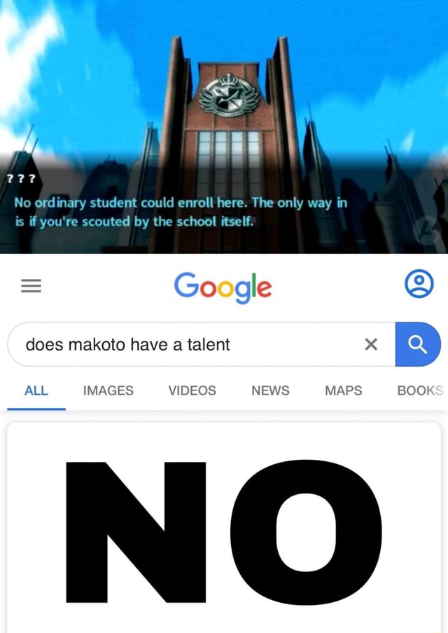 No ordinary student could enroll here. The only way in Google e ALL ...