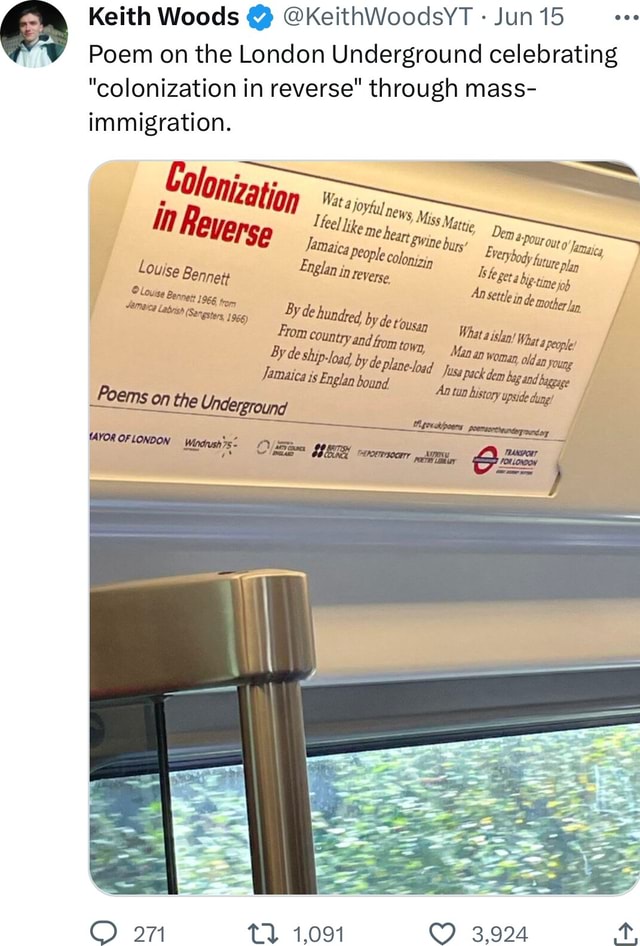 Keith Woods @ @KeithWoodsYT Jun iS Poem on the London Underground ...