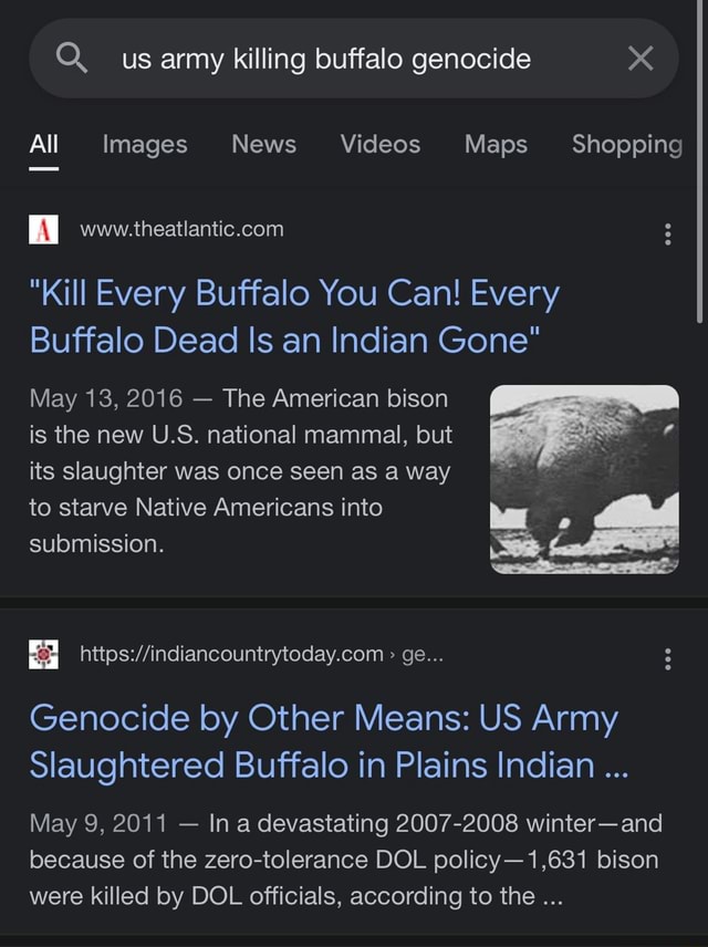 Us army killing buffalo genocide All Images News Videos Maps Shopping ...