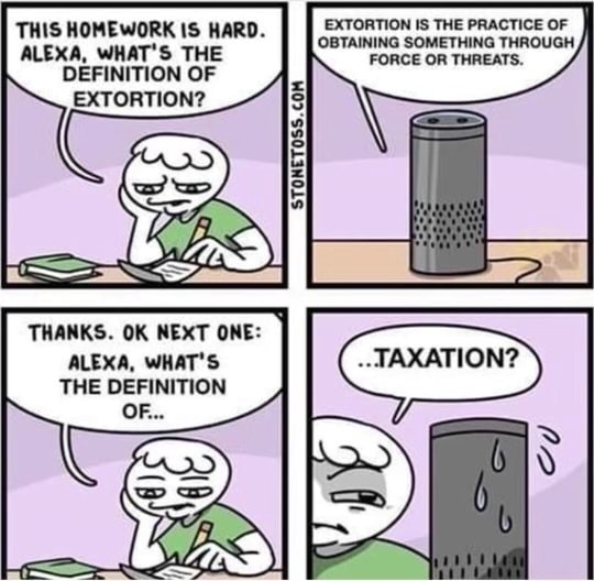 THIS HOMEWORK IS HARD. EXTORTION IS THE PRACTICE OF ALEXA, WHAT'S THE ...