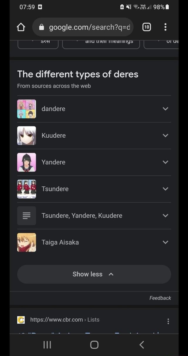 ~ ana wen imreannigs The different types of deres From sources across ...