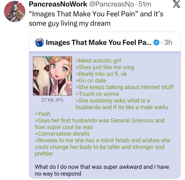 "Images That Make You Feel Pain" and it's some guy living my dream ...