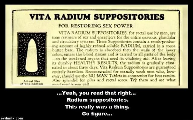 VITA RADIUM SUPPOSITORIES POWER FOR RESTORING SEN POWER After ADIUM SUE ...