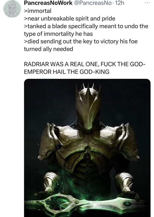 PancreasNoWork @PancreasNo: >immortal >near unbreakable spirit and ...