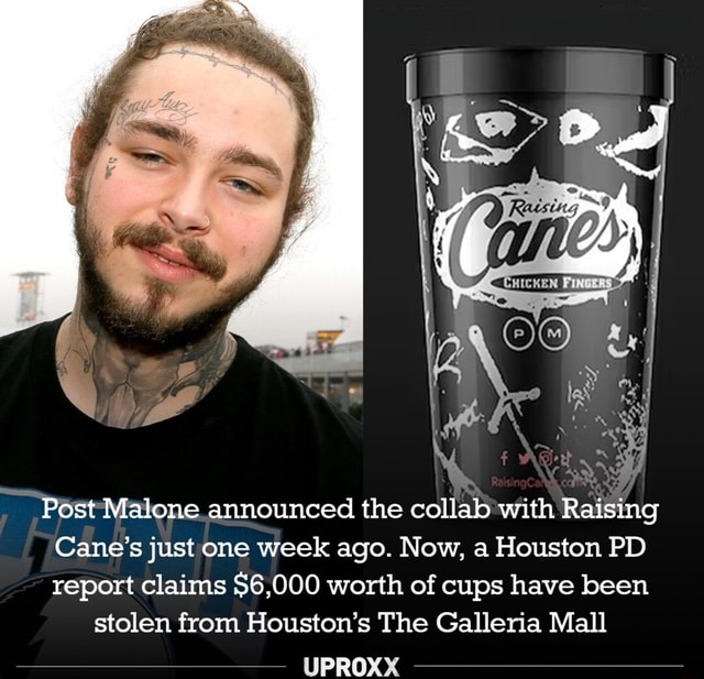 Post Malone announced the collab with Raising Cane's just one week ago ...