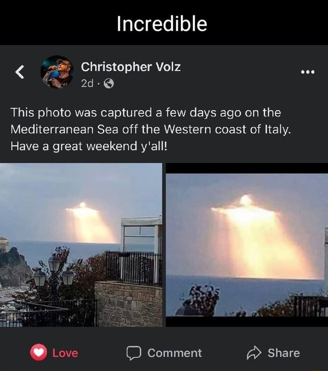 Incredible Christopher Volz This photo was captured a few days ago on ...