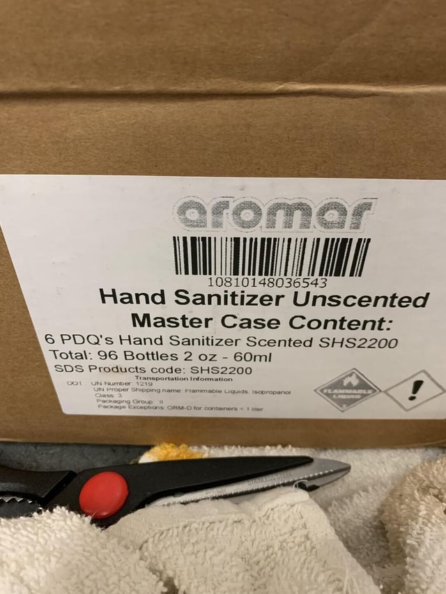 4803654 Hand Sanitizer Unscented Master Case Content: S PDQ's Hand ...