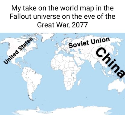 My take on the world map in the Fallout universe on the eve of the ...