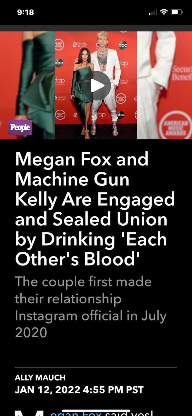 People Megan Fox and Machine Gun Kelly Are Engaged and Sealed Union by ...