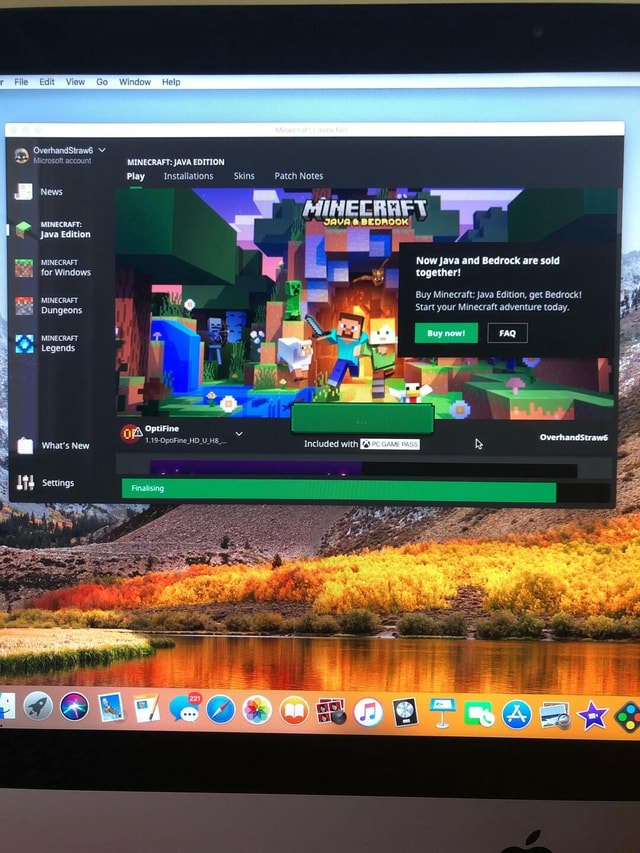 View Go OverhandStraw8 Microsoft account MINECRAFT: JAVA EDITION Play ...