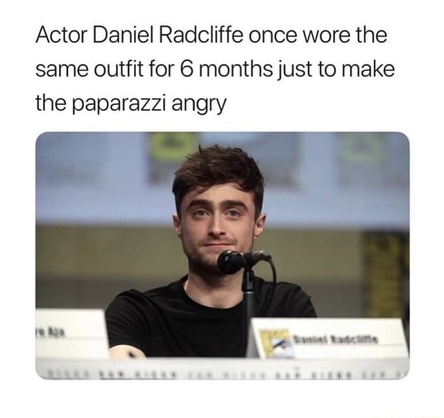 I like his style... - Actor Daniel Radcliffe once wore the same outfit ...