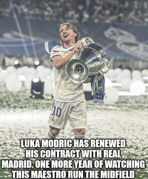 LUKA MODRIC HAS RENEWED HIS CONTRACT WITH REAL MADRID. ONE MORE YEAR OF ...