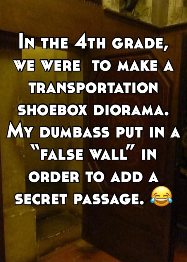 IN THE GRADE, WE WERE TO MAKE A TRANSPORTATION SHOEBOX DIORAMA. MY ...