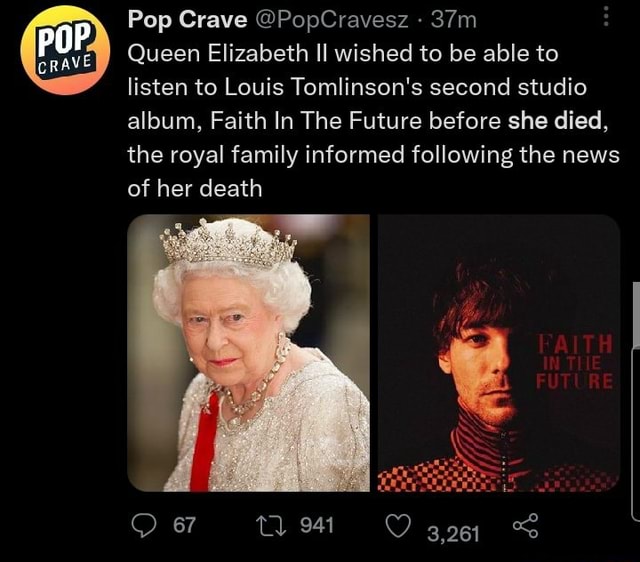 Pop Crave @PopCravesz oP Queen Elizabeth II wished to be able to listen ...