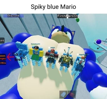 Spiky blue Mario - iFunny