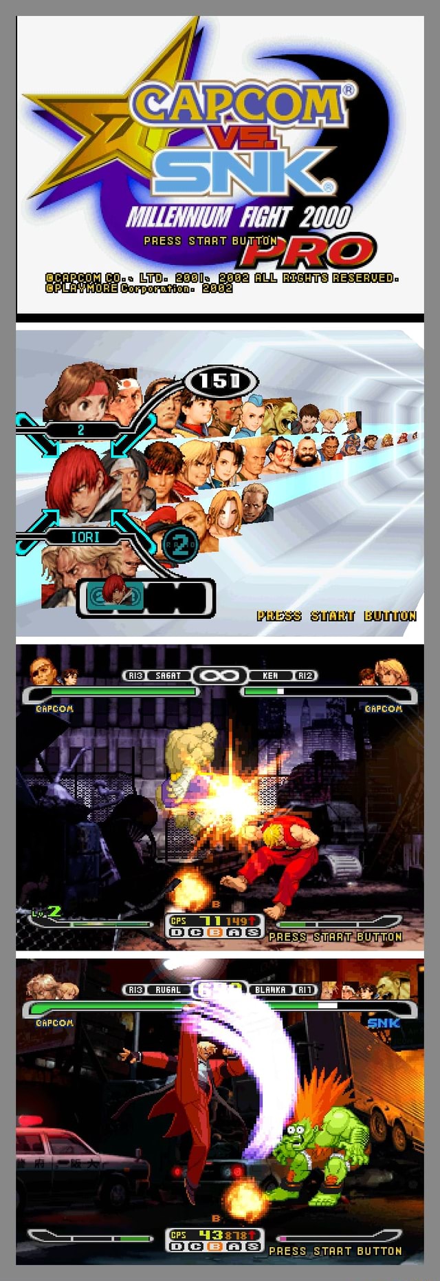 Capcom vs. SNK: Millennium Fight 2000 Pro - Arcade - videogames advert (2001) - Dreamcast, PS1 ...