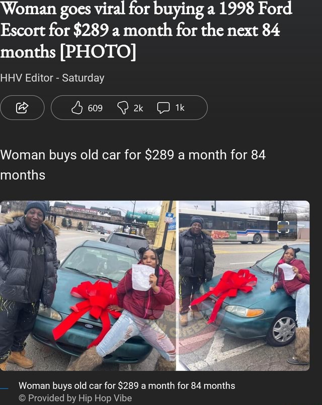 Woman Goes Viral For Buying A 1998 Ford Escort
