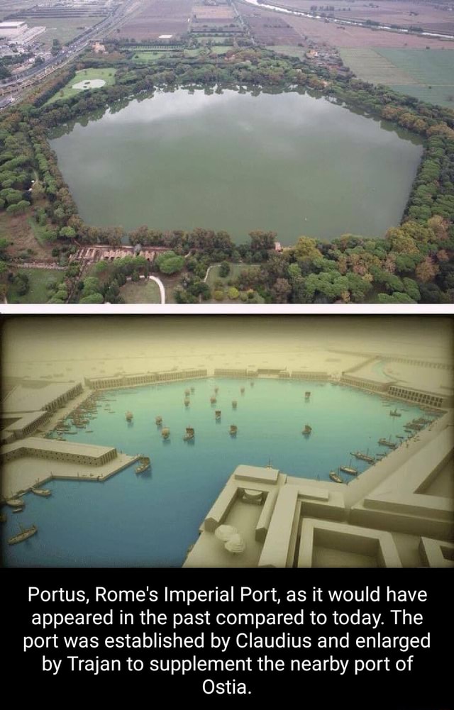 Portus, Rome's Imperial Port, as it would have appeared in the past ...