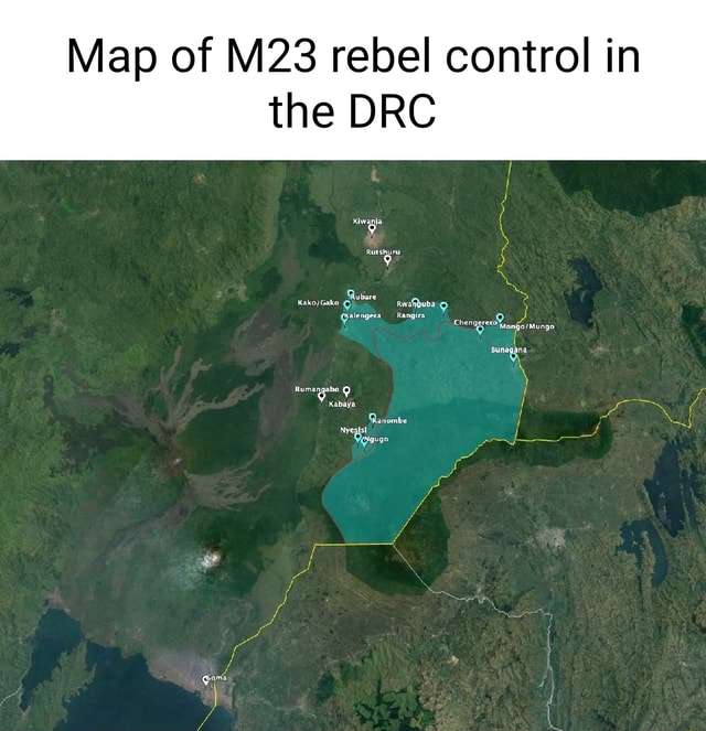 Map of rebel control in the DRC - iFunny