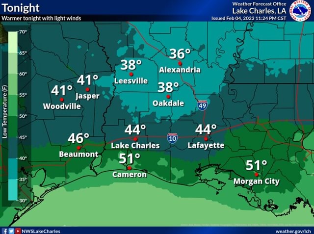'Weather Forecast Office Tonight Lake Charles, LA Warmer tonight with ...