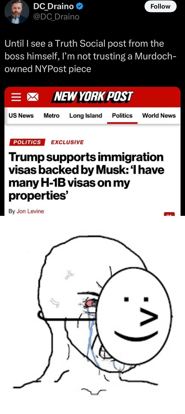 Gs) DC Draino Follow ta @DC Draino Until I see a Truth Social post from ...