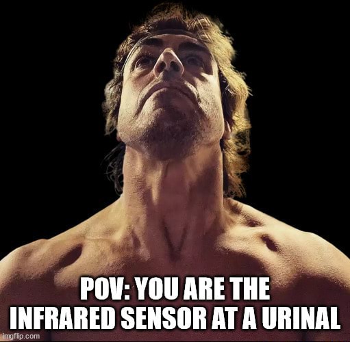 POW: YOU ARE THE INFRARED SENSOR AT LRINAL - iFunny