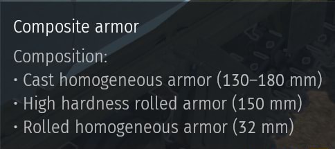 Composite armor Composition: Cast homogeneous armor High hardness ...