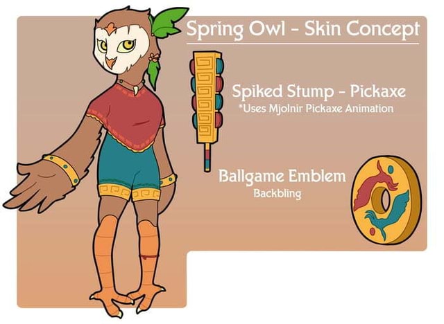 Spring Owl - Skin Concept Spiked Stump - Pickaxe *Uses Mjolnir Pickaxe ...