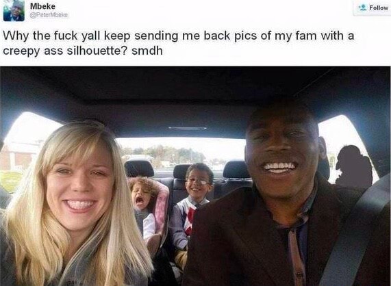 Why the fuck all keep sending me back pics of my fam with a creepy ass ...