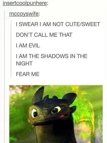 Insertcoolpunhere: mccoyswife: I SWEAR I AM NOT CUTE'SWEET DON'T CALL ...