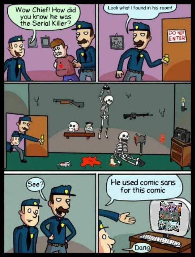 Wow Chief! How did you know he was the Serial Killer? He used comic ...