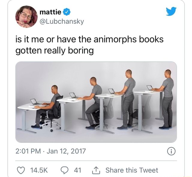 Is it me or have the animorphs books gotten really boring PM Jan 12 ...