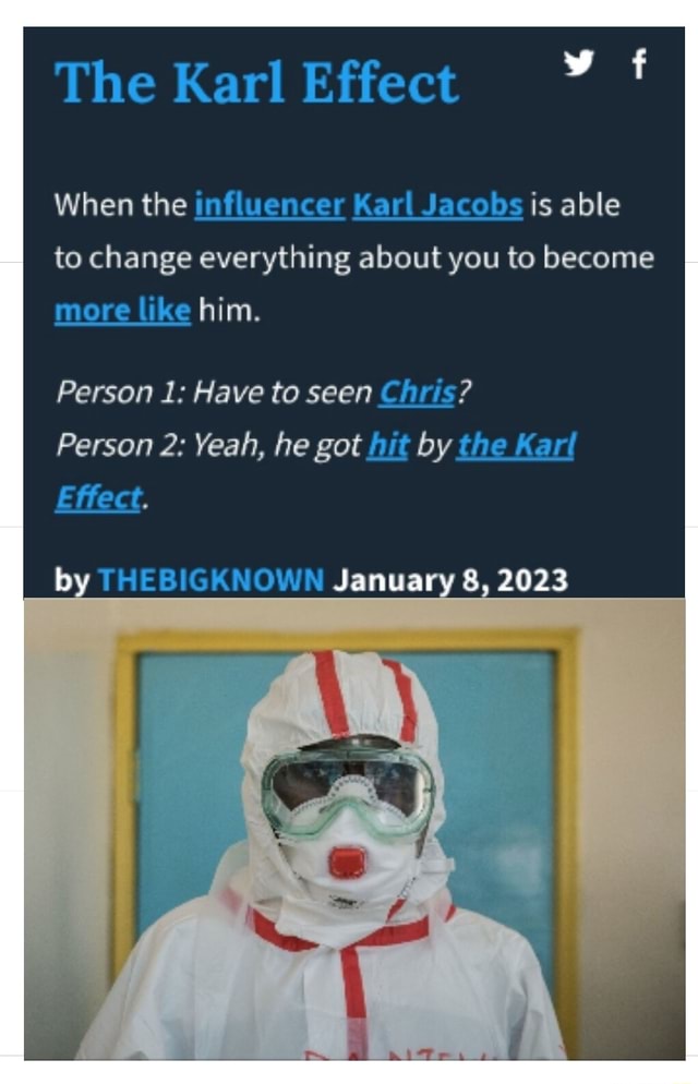 The Karl Effect vf When the icu Karl Jacobs is able to change ...