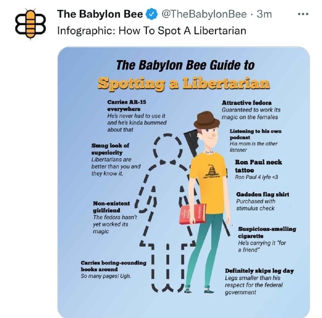 The Babylon Bee @TheBabylonBee - tee Infographic: How To Spot A ...