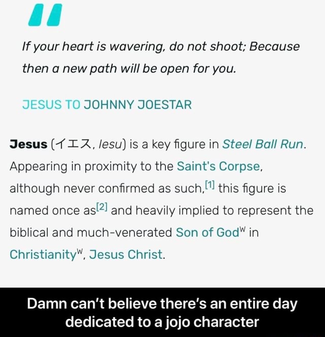 If your heart is wavering, do not shoot; Because Jesus MIX, lesu] is a ...