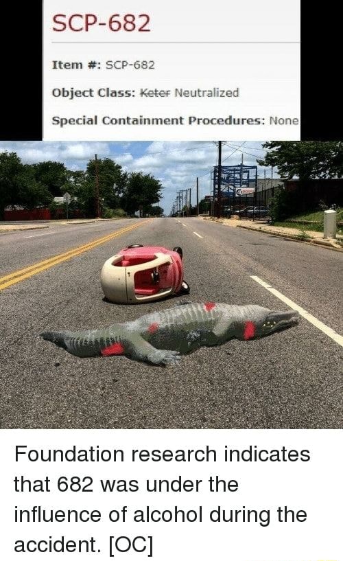 SCP-682 Item SCP-682 Object Class: Keter Neutralized Special ...