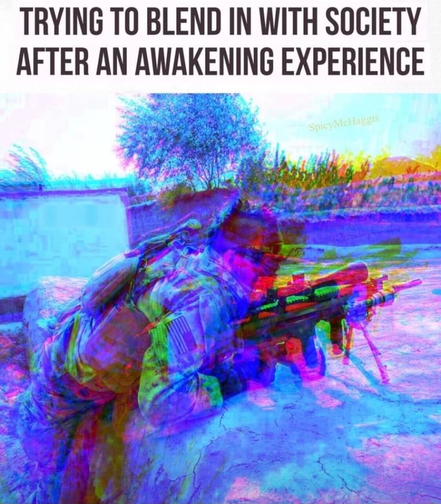 TRYING TO BLEND IN WITH SOCIETY AFTER AN AWAKENING EXPERIENCE - iFunny