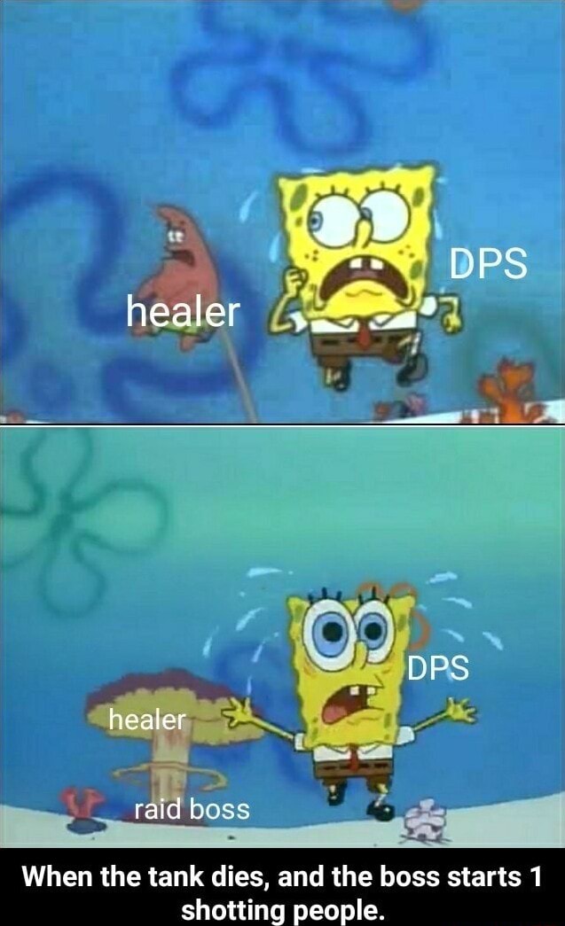 DPS healer healer 'DPS raid boss When the tank dies, and the boss ...