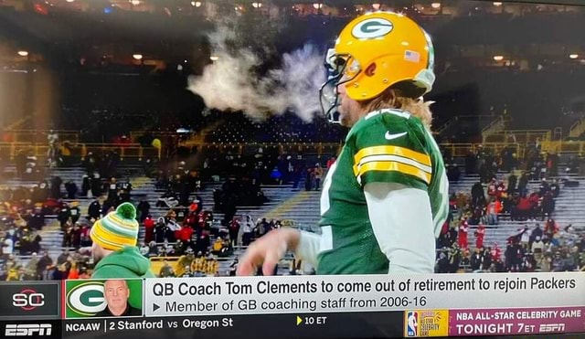 QB coach Tom Clements comes out of retirement back to Green Bay. There ...